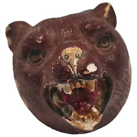 unknown | Accents | Vintage 962 Chalkware Brown Bear Head Bsa Boy ...